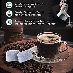 GeeRic 12 Pack Charcoal Water Filters Replacement Compatible with Cuisinart, Coffee Machine Coffee Filters