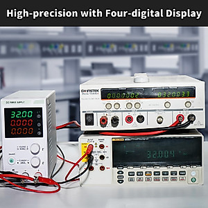 Luckyrao DC Power Supply Adjustable Variable Regulated Power Supply, High Precision Digital Switching Power Supply, with USB Charging Interface， with Encoder knob Adjustment (30V5A)