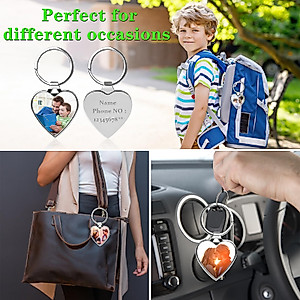 HYPERFOLD Double Side Custom Keychain with Picture Personalized Engraving Photo Text Customized Gifts for Men Boyfriend