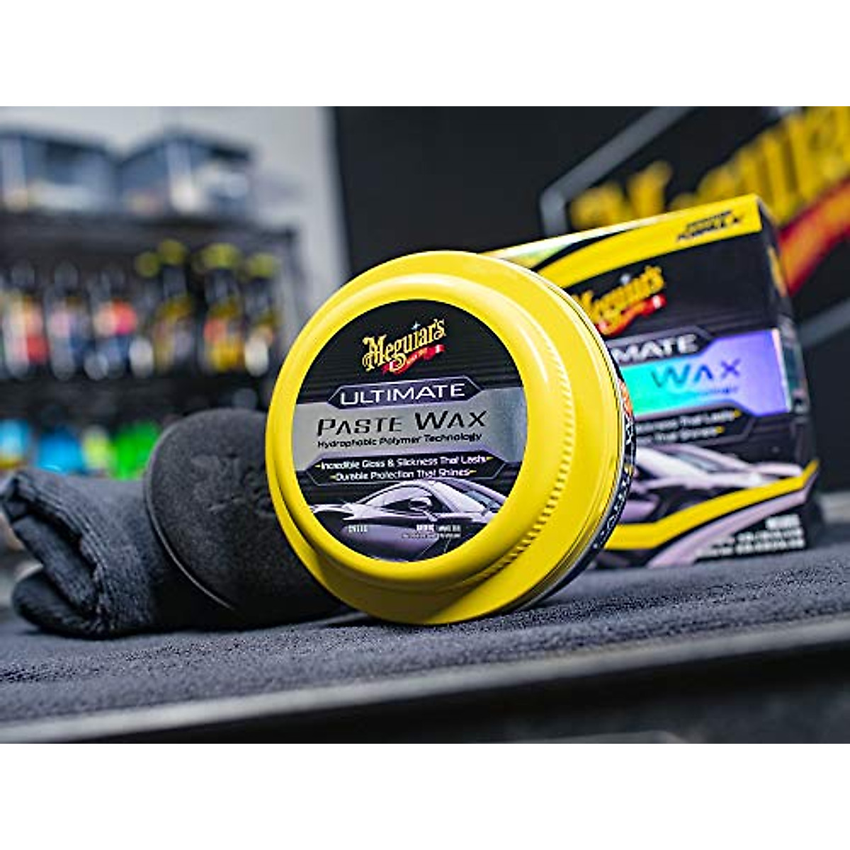 Meguiar's Ultimate Paste Wax, Durable Protection That Shines, Towel and Pad Included - 8 Oz Container