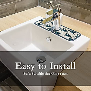 Kitchen Faucet Absorbent Mat 4 Pieces Birds Cute Pattern Faucet Sink Splash Guard Bathroom Counter and RV,Faucet Counter Sink Water Stains Preventer