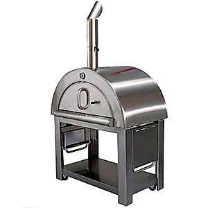 44" Wood Fired Stainless Steel Artisan Pizza Oven or Grill with Waterproof Cover, Outdoor or Indoor
