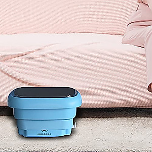 Headerbs Mini Washer, Spin Dry Portable Washing Bucket Widely Applicable for Travel (Blue)