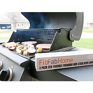 FitFabHome 3 Pack Large Non Stick Oven Liners Mat BPA and PFOA Free, Protect the Bottom of Electric or Gas Oven Toaster Oven Stovetop Air Fryer Grill…