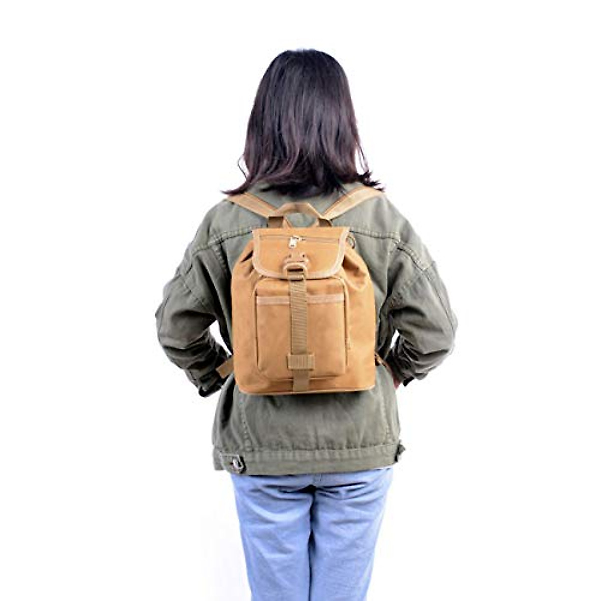 MLOLM Tactical Backpack Mini Military Rucksack Water Resistant Backpack for Mens 10L