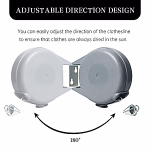 ZOES HOMEWARE Retractable Clothesline Heavy Duty Retracting Clothes Line Outdoor and Indoor with Durable ABS Shell and 38 Feet Extruded PVC Line,with Lock to Prevent Sagging