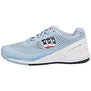 Wilson Women's Rush PRO 3.0 PB W Pickleball Shoe, CHAMBRY BLUEW/White/Outerspace, 6