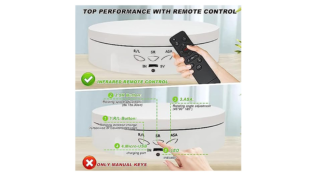 Motorized Rotating Display Stand for Photography