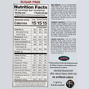 4C Energy Rush PSD with Electrolytes 18ct Variety Pack Stix (Lemonade/Strawberry/Grape - 6 of each stix)