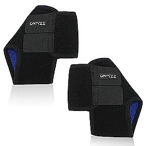 ONTYZZ 1 Pair Kids Ankle Brace Ankle Compression Sleeve Adjustable Ankle Support Brace for Football Basketball Dancing Black/S