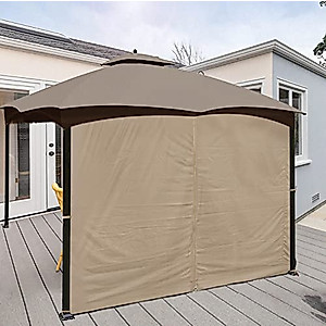 Ontheway Gazebo Replacement Privacy Curtain, 12ft Sidewall with Zipper Outdoor Universal Privacy Panel Sidewall (One Side Only)