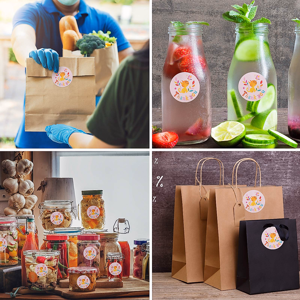 2" Thank You Stickers 800 Pcs,Pink Thank You Seal Stickers,Thank You Sticker Labels Roll,Waterproof Pink Stickers for Thank You Cards,Birthday,Gift Wraps,Small Business