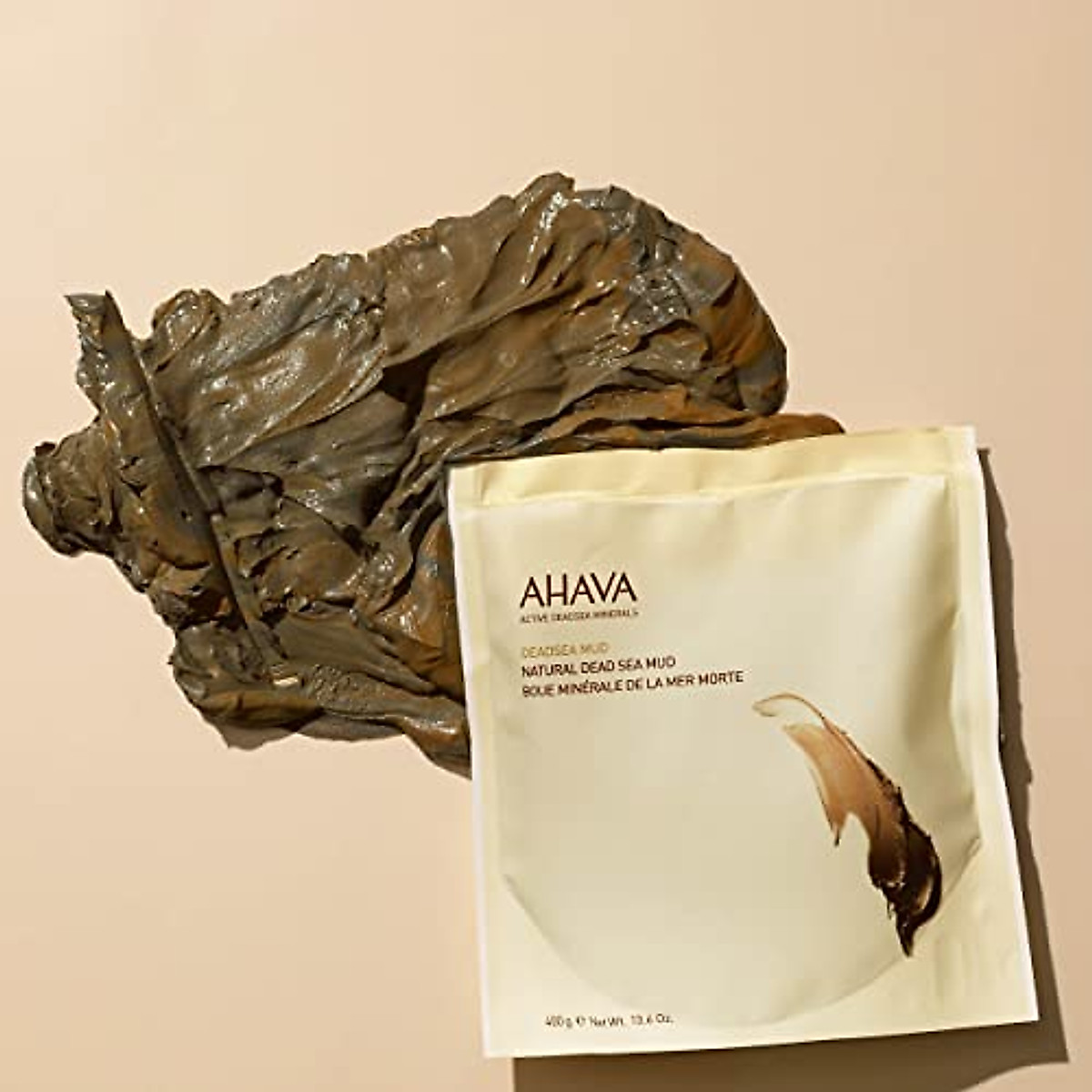 AHAVA Natural Dead Sea Mud for Body - Exclusive Black, Creamy Dead Sea Mud to Purifiy, Soften & Refine Skin, Soothes Discomfort, Enriched with Potent Minerals of Dead Sea blend Osmoter, 13.6 Oz
