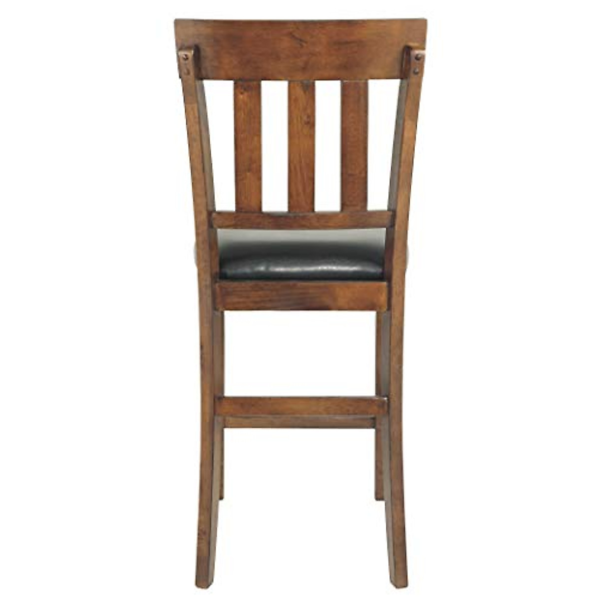 Signature Design by Ashley Ralene Traditional 26" Counter Height Faux Leather Seat Barstool, 2 Count, Brown