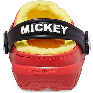 Crocs Kids' Classic Lined Disney Clog Minnie Shoes, Mickey Mouse, 3 US Unisex Little