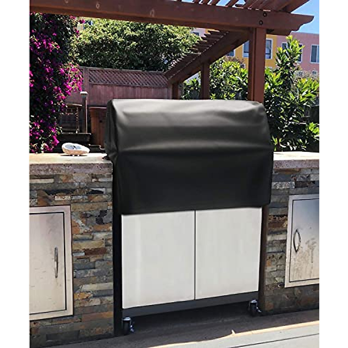 SHINESTAR 32'' Built-in Grill Cover for DCS, Jenn-Air, Bull, Napoleon, Coyote, and Weber, Waterproof & Windproof Island Grill Top Cover, 33'' W x 26.5'' D x 24'' H