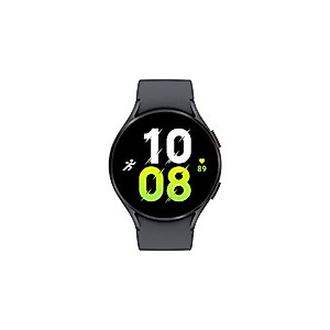 SAMSUNG Galaxy Watch 5 44mm Bluetooth Smartwatch w/Body, Health, Fitness and Sleep Tracker, Improved Battery, Sapphire Crystal Glass, Enhanced GPS Tracking, US Version, Gray (Renewed)