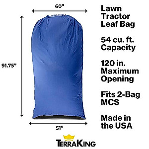TerraKing Original Lawn Tractor Leaf Bag,Navy Blue
