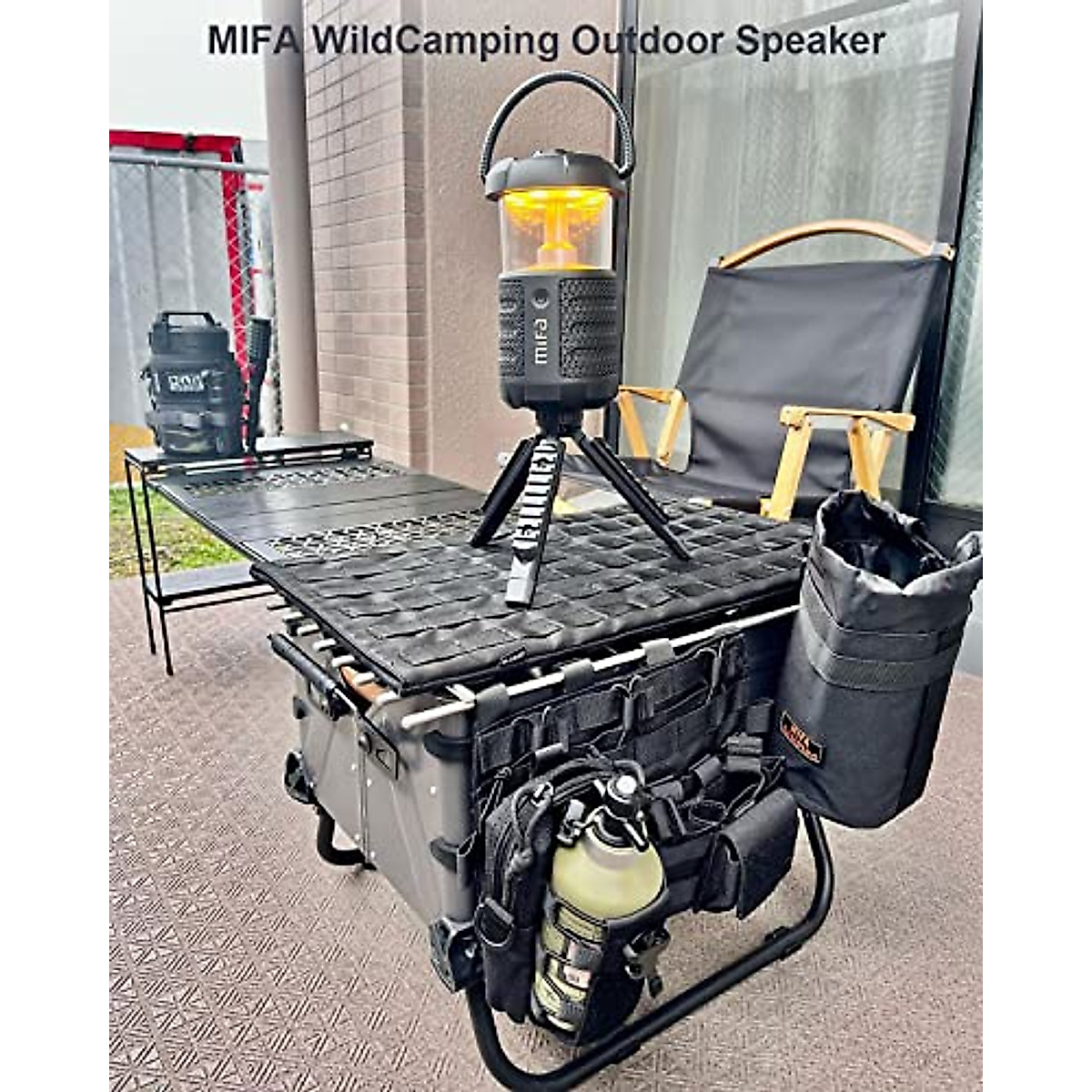 MIFA Portable Bluetooth Speakers, Loud Wireless Bluetooth Speaker IPX7 Waterproof with TWS, 38hrs Playtime, BT5.3, TF Card Slot for Camping, Travel and Jobsite, Black