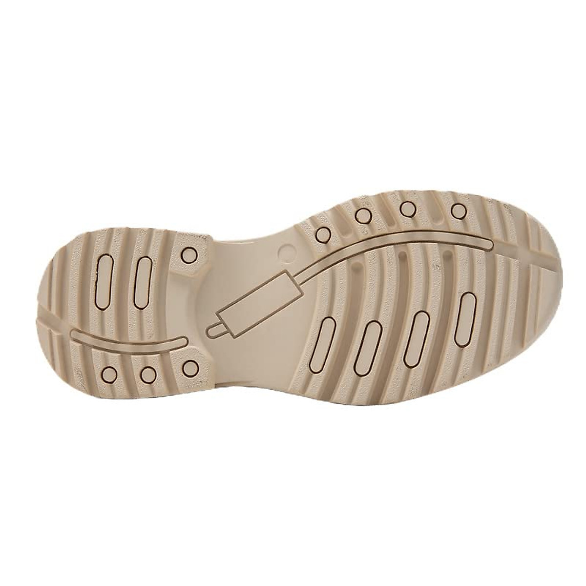 ANJOUFEMME Ankle Boots for Women Elastic Gore Chelsea Boots Fashion Fashion Platform Chunky Heel Lug Sole Slip on Booties Beige 6.5