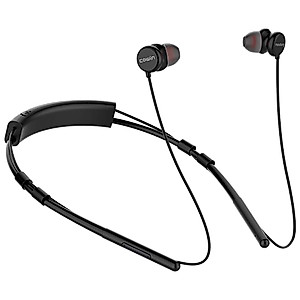 Meidong Bluetooth Headphones 10H Playtime V5.0 Wireless Neckband Earbuds with Magnetic Earbuds CVC6.0 Noise Cancelling Micphones (Gray)