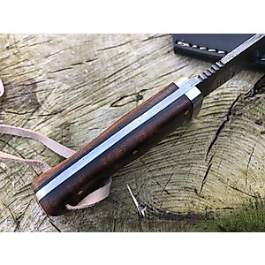 Perkin 6.5 Inches Damascus Steel Hunting Knife With Sheath SK300