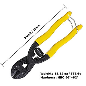 Outivity 8" Cutting Pliers Wire Cutter Steel Cable Cuts Copper Wire, Rope Spring Wire Multi-Function Hand Tool For Electricians,Homes