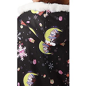 haikyuu Women Adult Christmas Onesie Pajama Long Sleeve Hooded Kigurumi Homewear Costume Outfits (large, Santa black)