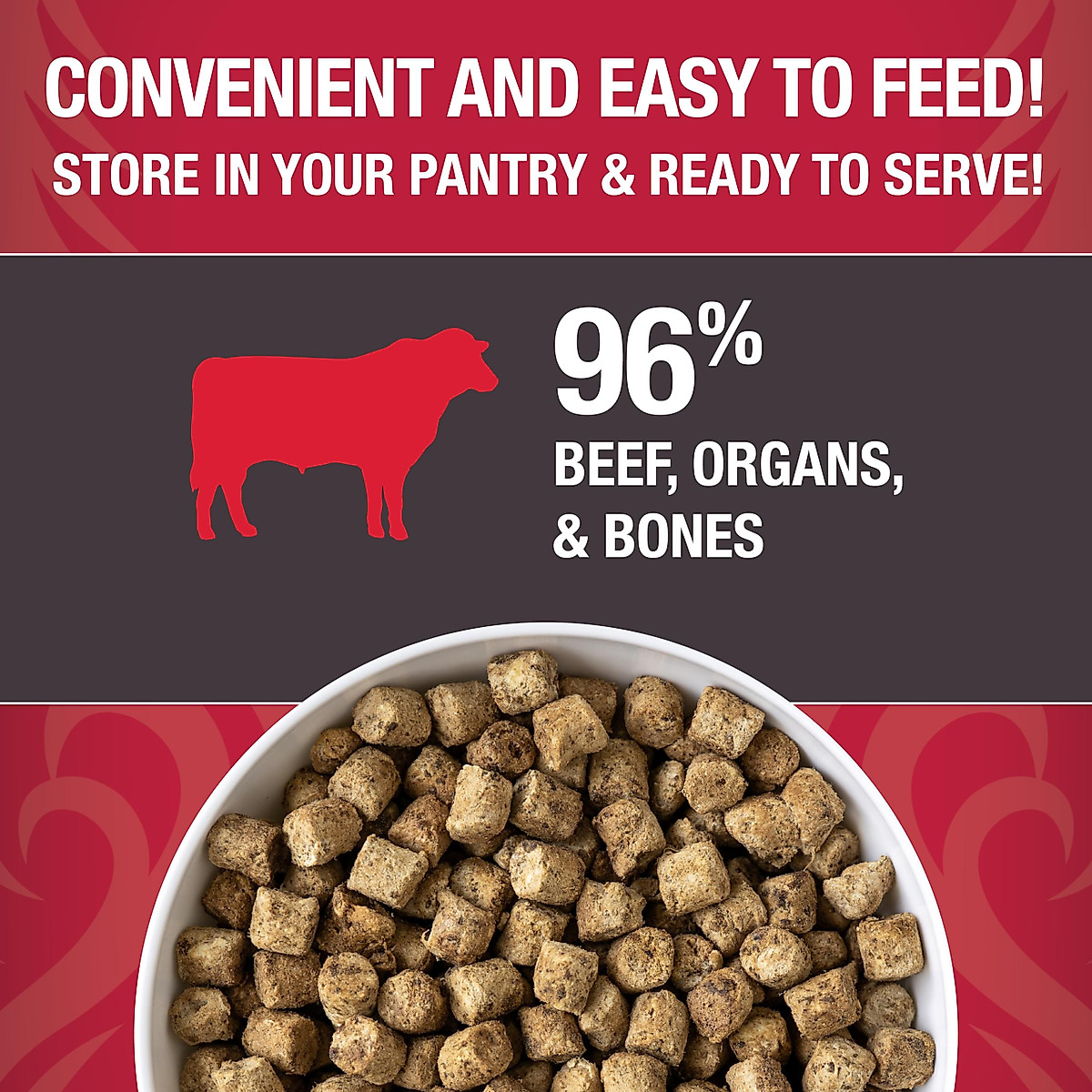 KOHA Raw Life Freeze-Dried Raw Bites Beef for Dogs, High Protein Meal, Topper, and Treat for Picky Eaters, 14oz Bag