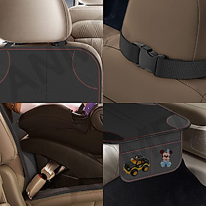 Car Seat Protector,Baby Kids Protection Cushion,Car Seat Protector Under Car Seat, Thickest Non-Slip Car Seat Protector for Baby/Child Car Seat, for Baby and Pet Car Seat Protection Cushion (2-Pack)