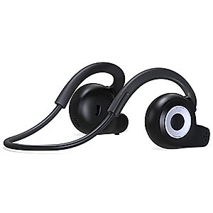 Small Bluetooth Headphones Behind The Head,Wrap Around Head Headphones with Microphone, Sports Wireless Sweatproof Headset, Foldable & Carrying Case