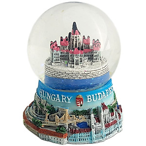 Souvenir Snowdome Hungary Budapest Snowglobe Hungarian Parliament Building 93mm