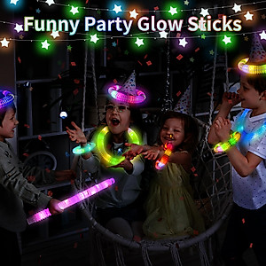 12 PCS Light up Party Favors for Kids 4-8-12, Glow in The Dark Party Supplies, Glow Sticks Pop Tubes Pack, Goodie Gift Bag Stuffer Fillers, Birthday Return Gifts Treats Prizes for Boys Girls