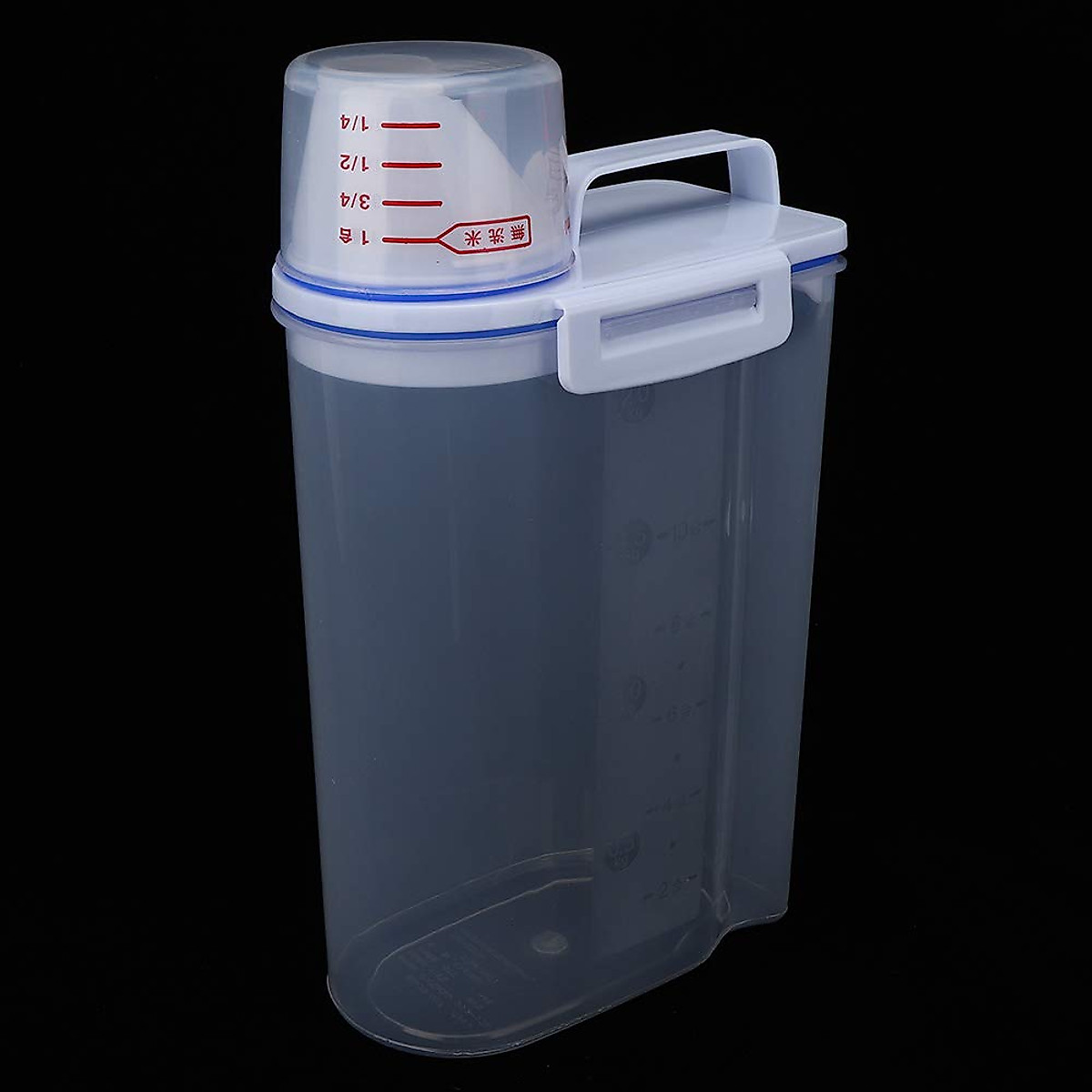 Yosoo 2Pcs Plastic Rice Storage Box, Thick Plastic Flour Storage Capacity Cereal Storage Bin Food Container for Kitchen