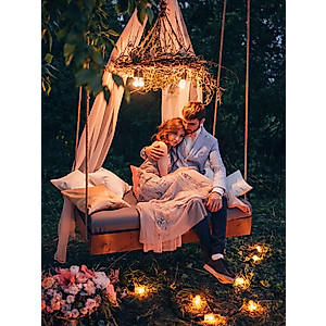 addlon LED Outdoor String Lights 36FT with Dimmable Edison Vintage Shatterproof Bulbs and Commercial Grade Weatherproof Strand - ETL Listed Heavy-Duty Decorative Lights for Patio Garden