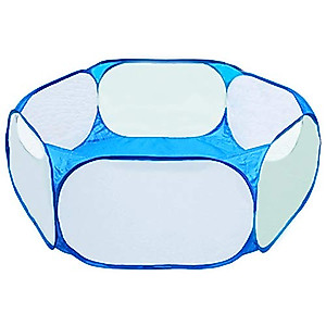 Meric Small Animal Portable Playpen for Indoor, Outdoor Fun, Give Your Furry Friend 360° Adventureland, Water-Resist Floor Saves Carpets, Folds Flat for Easy Storage, Ideal for Exercise, Training