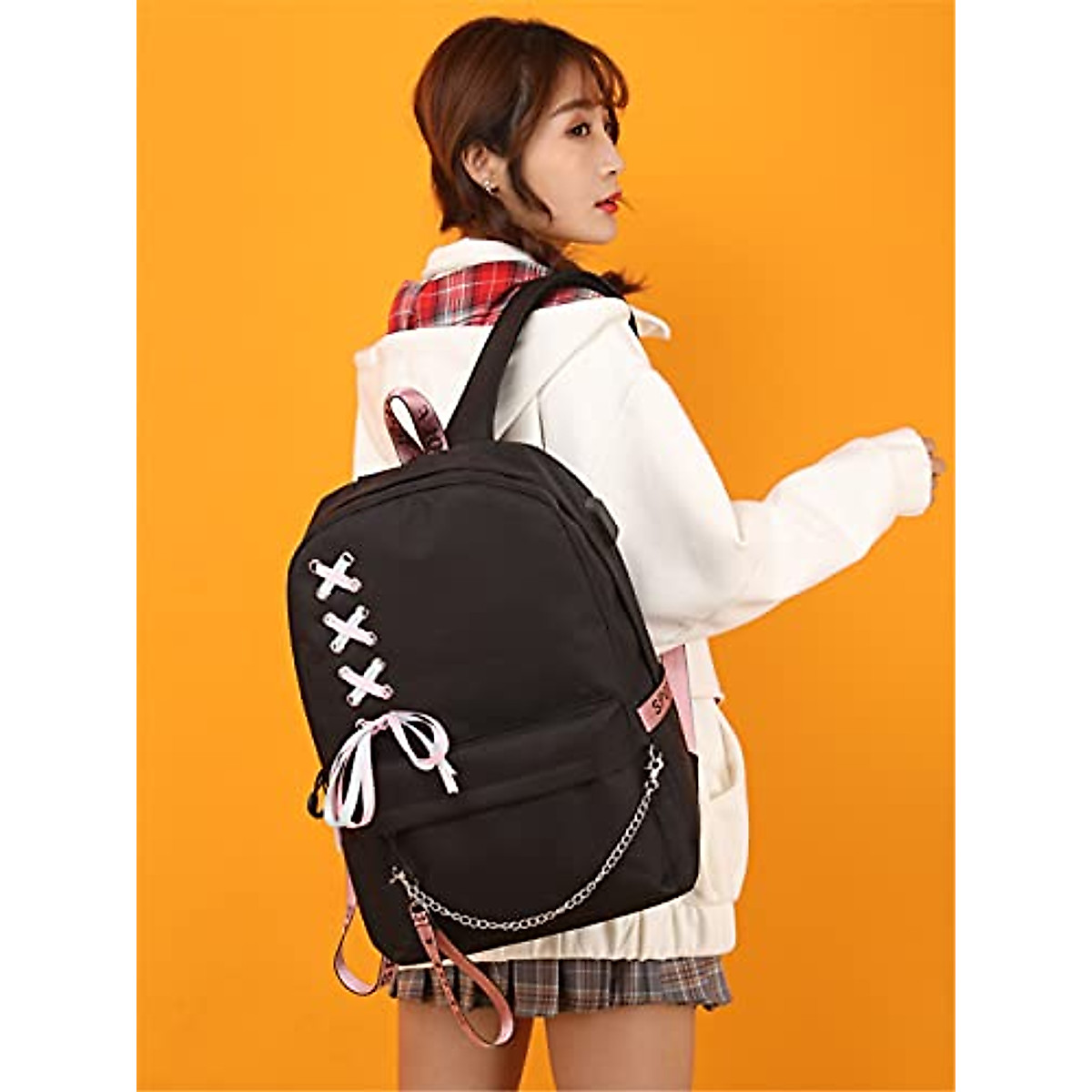 JUSTGOGO KPOP Stray Kids Backpack HYUNJIN JISUNG FELIX School Bag Daypack Shoulder Bag Handbag Bookbag X8
