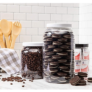 CLEARVIEW 1 Gallon Plastic Jar - 4 pack | Containers and Organization (128 Ounce Jar)