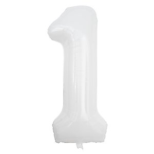 New 40 Inch Giant White Numbers 1 Balloons Huge Birthday Party Supplies Foil Helium Digital Balloon 0 to 9