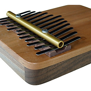 Zither Heaven Artisan Black Walnut 12 Note Thumb Piano with Cherry top made in the USA