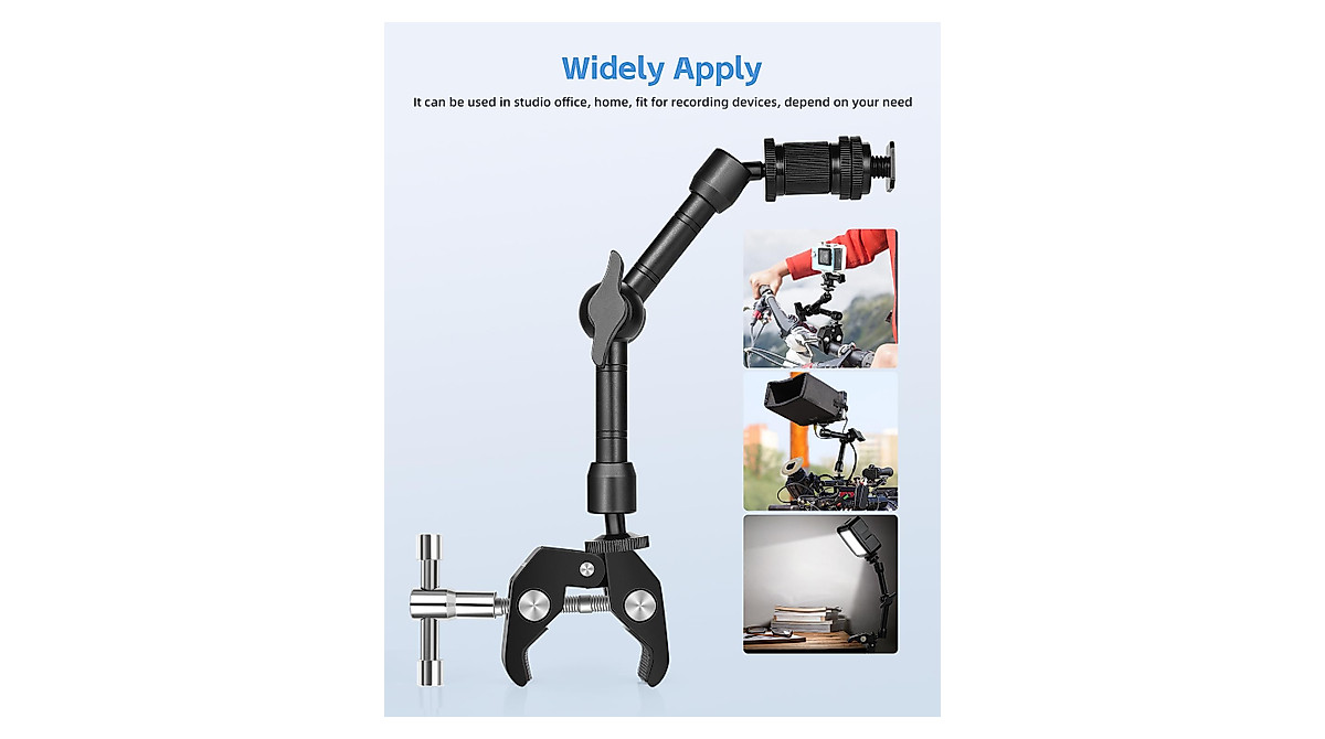 UTEBIT 9-Inch Adjustable Magic Arm with Super Clamp