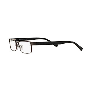 A|X ARMANI EXCHANGE Men's AX1009 Rectangular Prescription Eyewear Frames, Matte Brown/Demo Lens, 53 mm