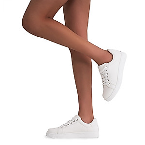 Vepose Women's 8003 Fashion Lace Up Comfortable Casual Tennis Sneakers,White,Size 8M US(CJY8003 White 08)