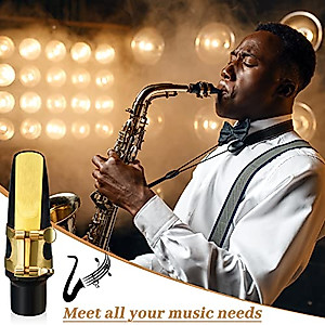 20 Pieces Alto Saxophone Sax Reeds Alto Saxophone Reeds Bamboo Saxophone Reeds with Individual Case for Clarinet Soprano or Alto Sax (1.5 in Strength)