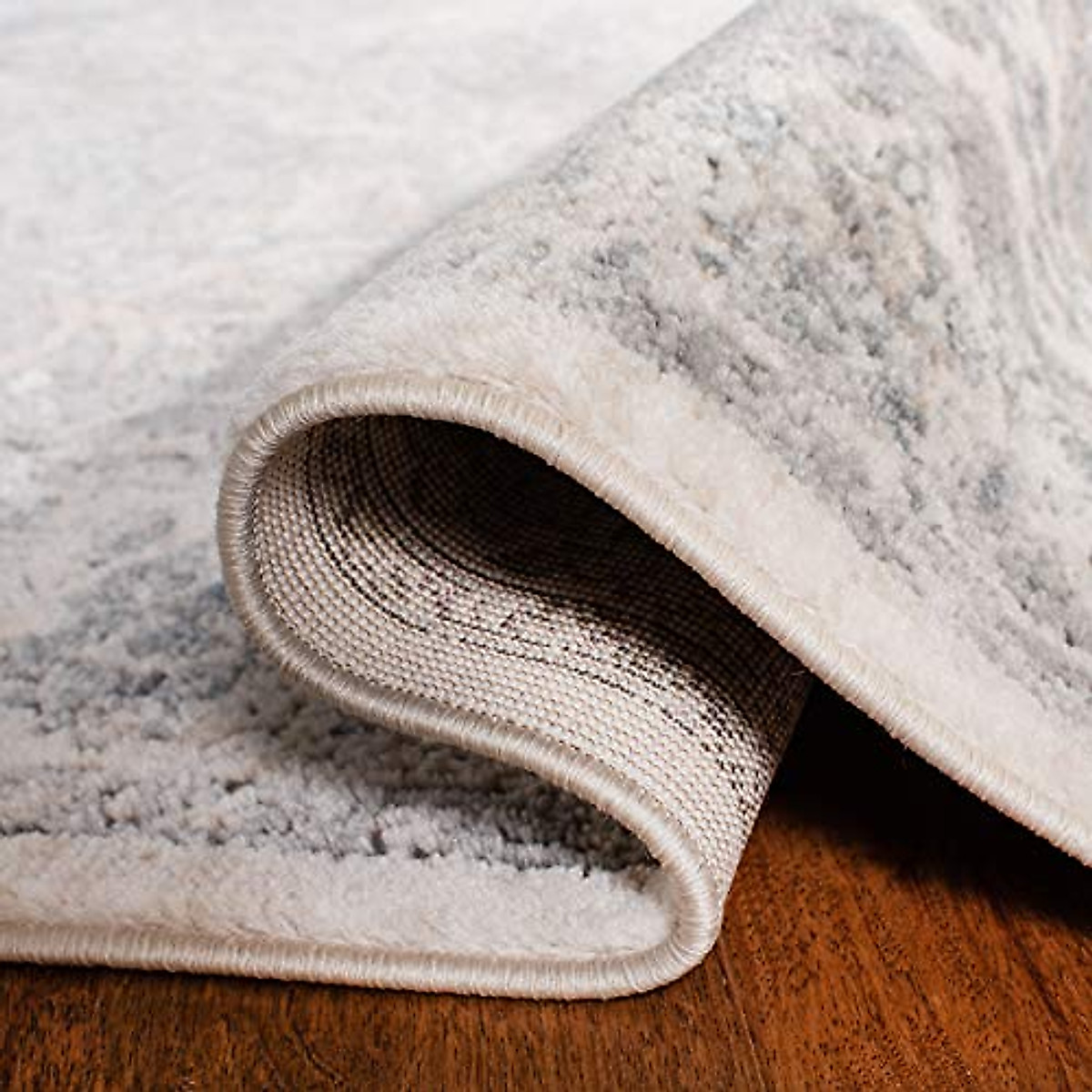 SAFAVIEH Oregon Collection 8' x 10' Ivory/Grey ORE867A Oriental Distressed Non-Shedding Living Room Bedroom Dining Home Office Area Rug