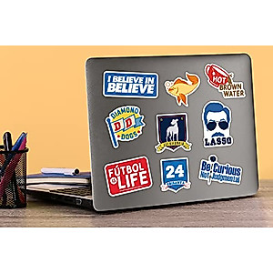 Ted Lasso 50CT Sticker Pack Large Deluxe Stickers Variety Pack - Laptop, Water Bottle, Scrapbooking, Tablet, Skateboard, Indoor/Outdoor - Set of 50