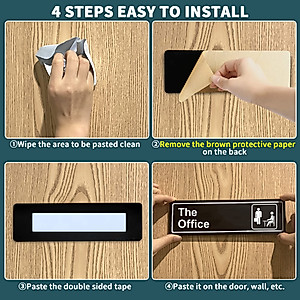 The Office Sign, Main Official Self Adhesive Sign for Door or Wall 9 X 3 Inch Quick and Easy Installation Premium Acrylic Design for Your Home Office / Business, Great Gift for Fans of The Office