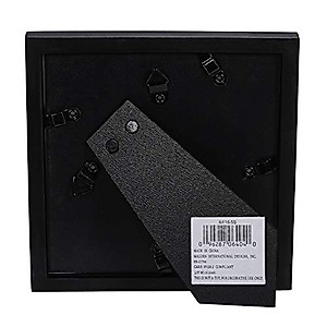 Malden International Designs Black Concept Wood Picture Frame, 5x5, Black