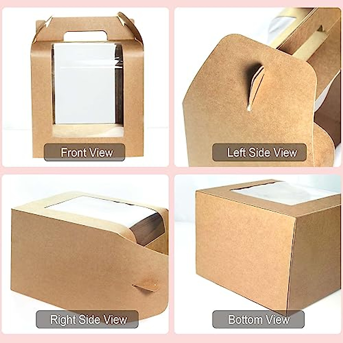 Vowcarol Portable Cake Pop Holder Boxes Cake Pop Display Stand with Cover Candy Apple Boxes with Hole Cake Pop- Packaging - 6 Packs
