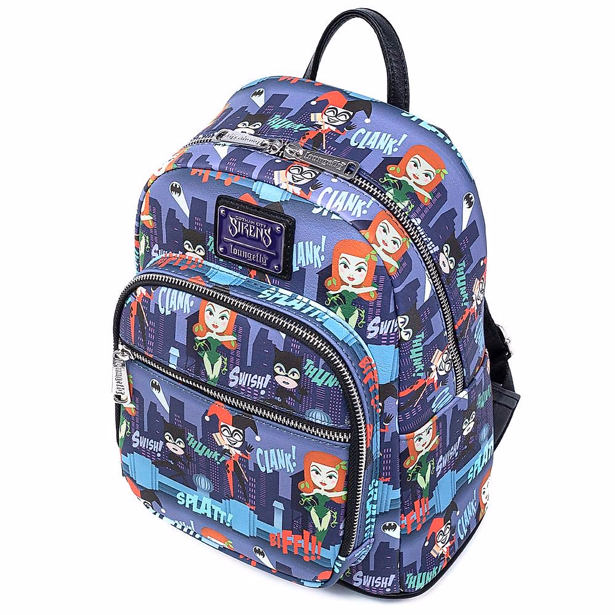Loungefly x DC Comics Gotham City Sirens Allover Print Mini Backpack